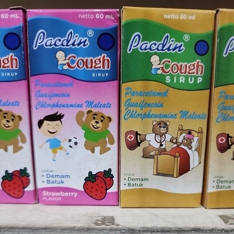 Jual pacdin cough sirup 60ml original / rasa strawberry | Shopee Indonesia