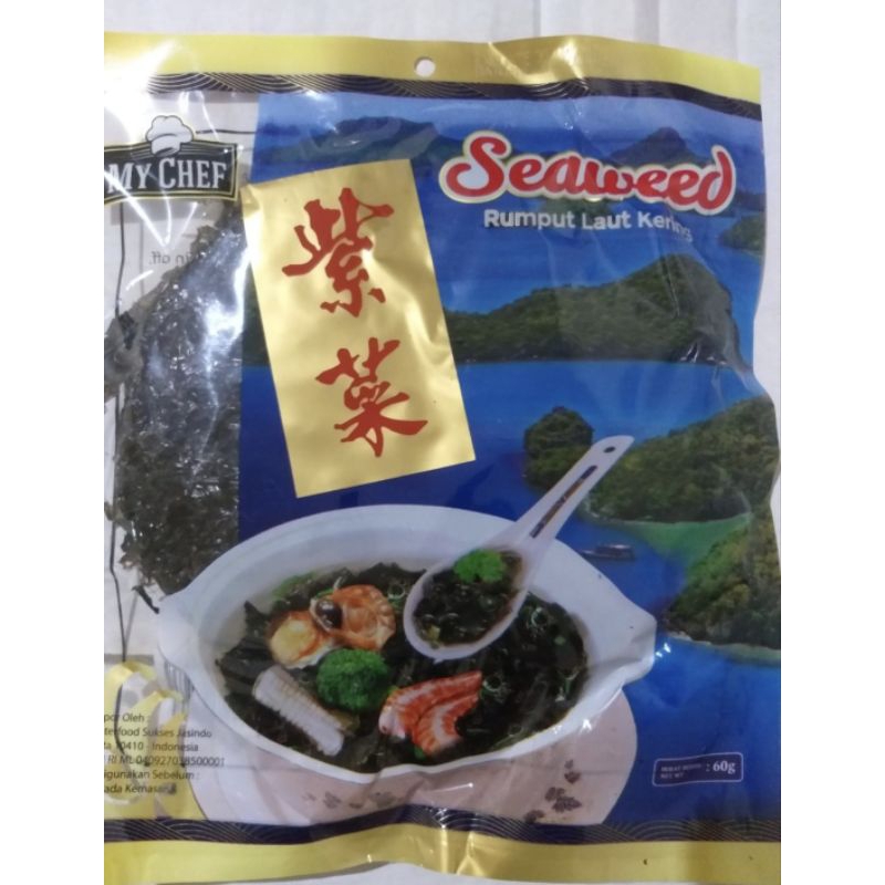 Jual MY CHEF RUMPUT LAUT KERING / DRIED SEAWEED / CI CHAI / ZI CAI 60GR ...