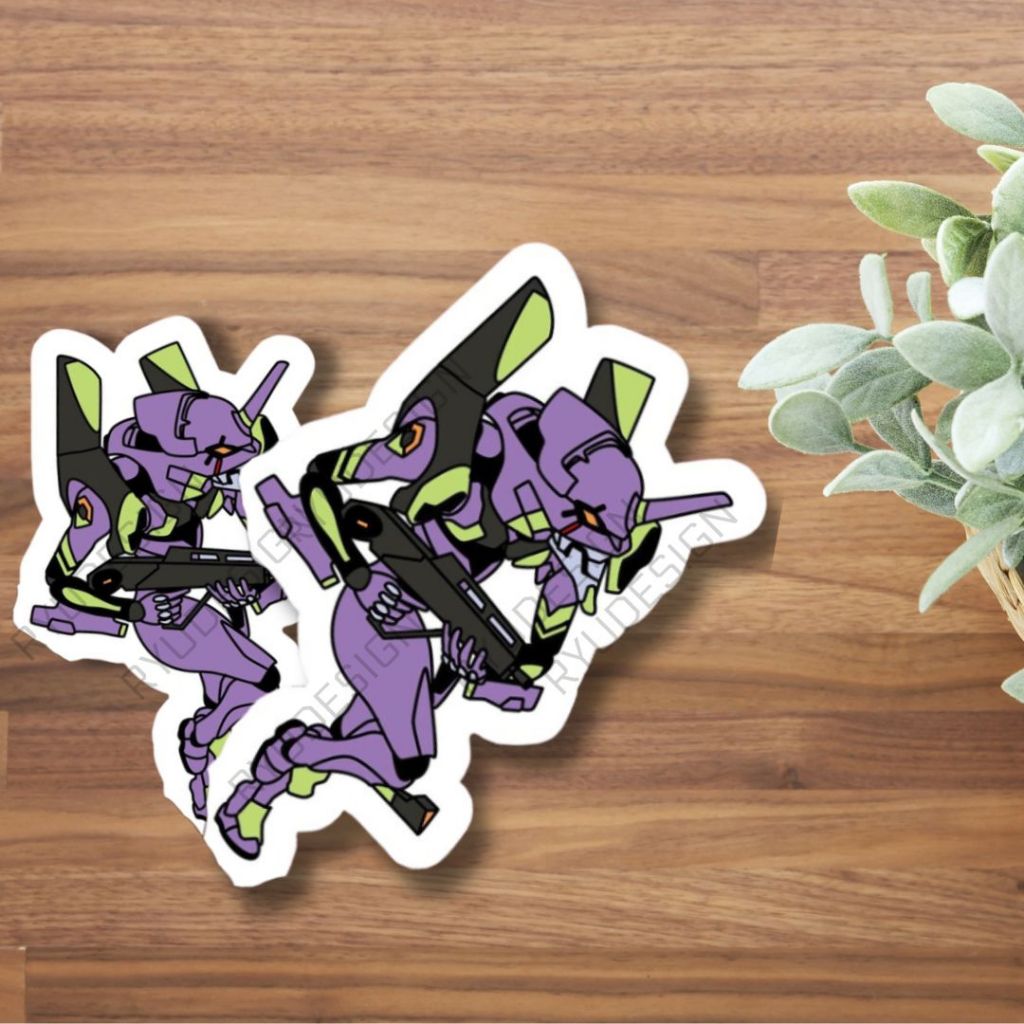 Jual Stiker Eva 01 Robot Ungu Anime Evangelion Anti Air Keren | Shopee ...