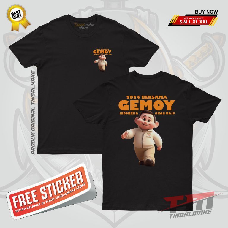 Jual DTF | Kaos Viral GEMOY V2 Prabowo Gemoy 2 Sisi - Kaos Pemilu 2024 ...