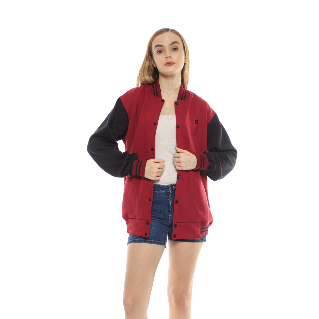 Jual PLATINUM WORLD Jacket Varsity Polos Outerwear Varsity Jacket ...