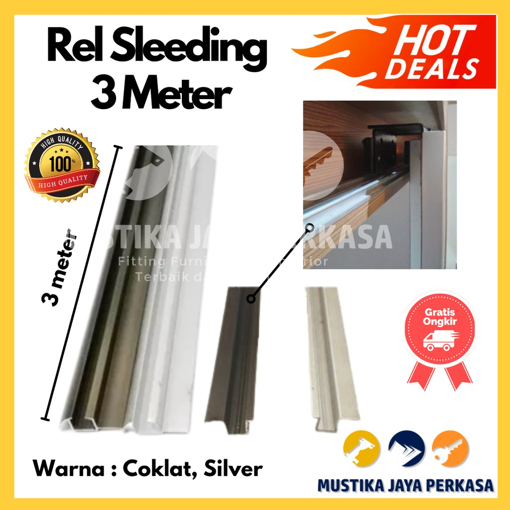 Jual Rel Alumunium Rel Pintu Sleeding Sliding Rel Pintu Lemari Geser ...