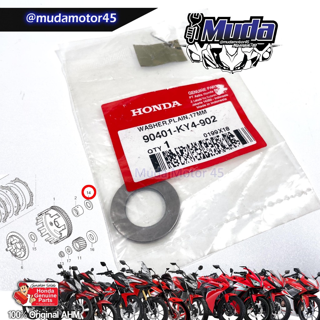 Jual RING RONSEL CS1 CBR150R CB150R RUMAH KAMPAS KOPLING LED FACELIFT ...