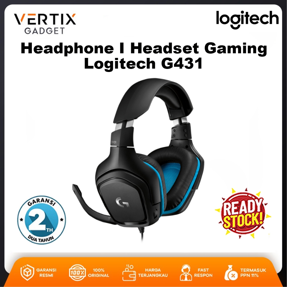 Jual Logitech Headphone I Headset Gaming Logitech G431 - Original Garansi 2th | Shopee Indonesia