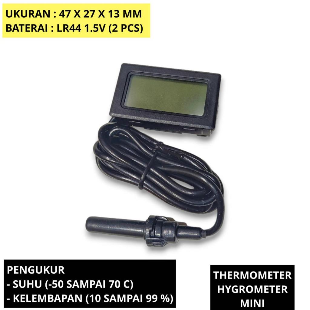 Jual Thermometer Digital Mini Termometer Alat Ukur Suhu + Kabel Probe ...