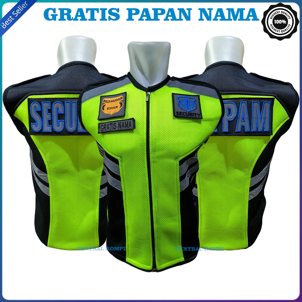 Jual Rompi Security Satpam Bahan Doublemesh Tebal High Quality Dan ...