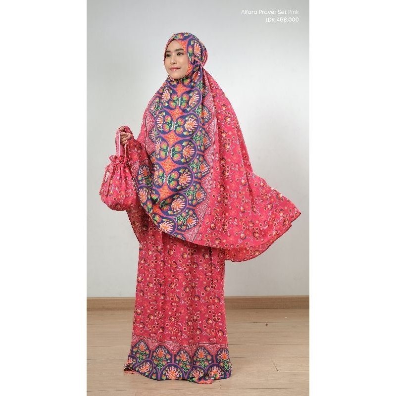 Jual Zoya Prayer Set - Mukena Dewasa Motif Alfara | Shopee Indonesia