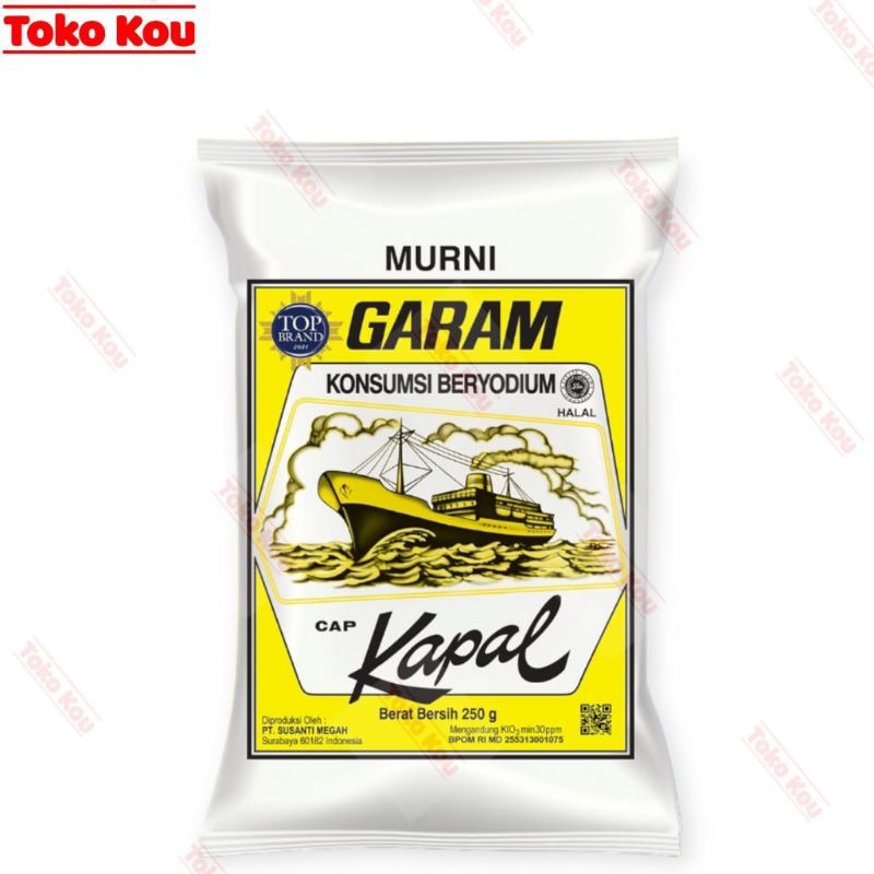 Jual (TOKOKOU) Garam Cap Kapal 250g Garam Dapur | Shopee Indonesia