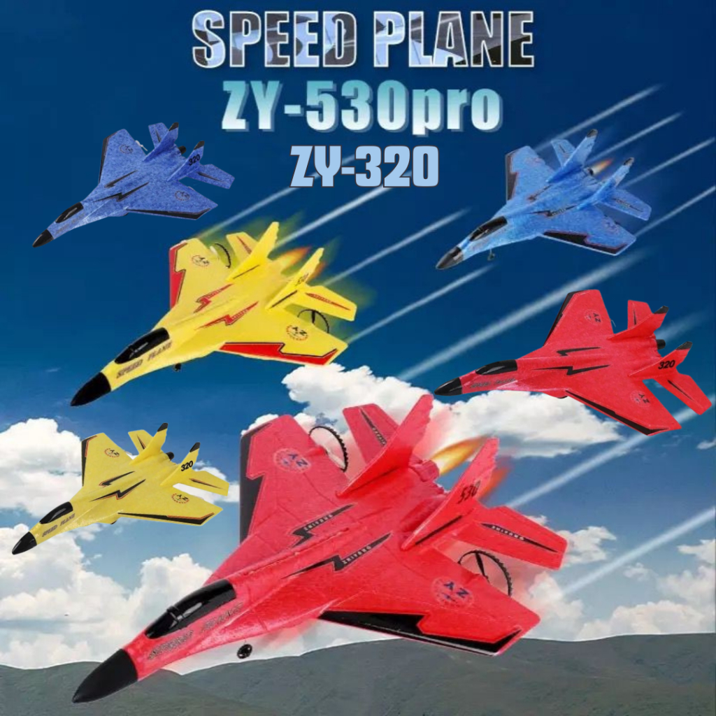 Jual RC Pesawat Lentur ZY530 ZY320 LED Glider Airplane Foam Mainan Anak ...