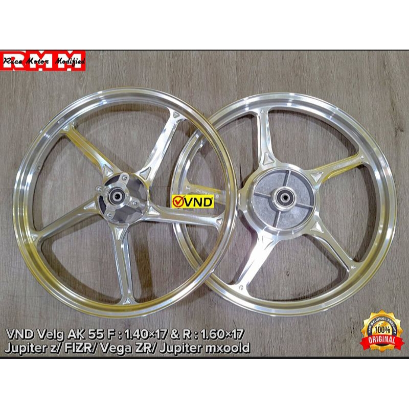 Jual velg vnd ak 55 1.40x17&1.60x17Jupiter z/mx old/vega/fizr | Shopee ...