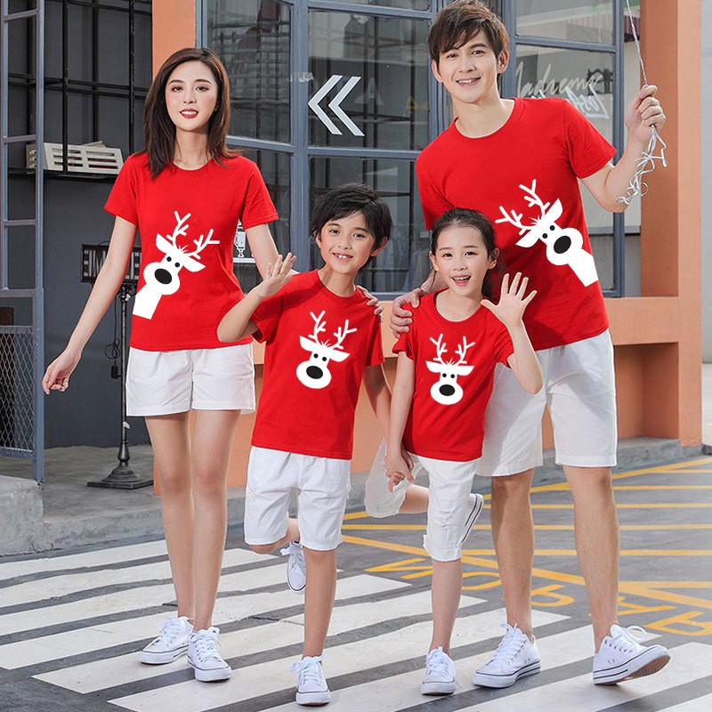 Jual XMAS kaos keluarga couple natal Family kembaran kompak REINDEER ...