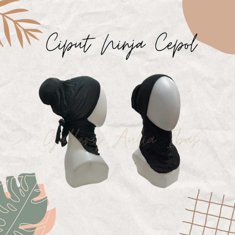 Jual Ciput Ninja Cepol / Dalaman kerudung Cepol Warna Hitam | Shopee ...