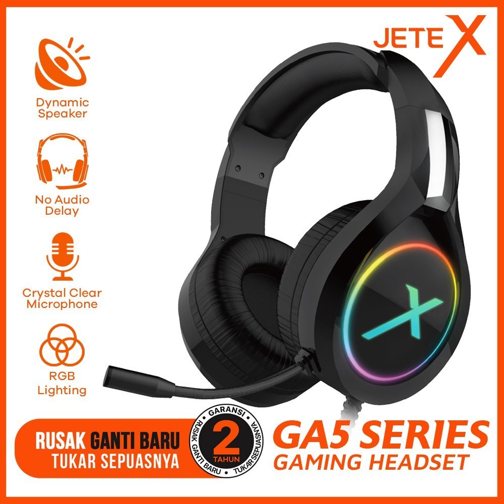 Jual Headset Gaming Headphone Gaming RGB Noise Cancelling JETEX GA5 ...