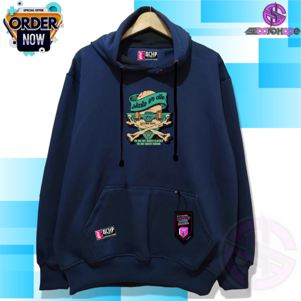 Jual Hoodie Pria Dewasa Terbaru 2023 Warna Abu Paralon Gambar Tengkorak ...