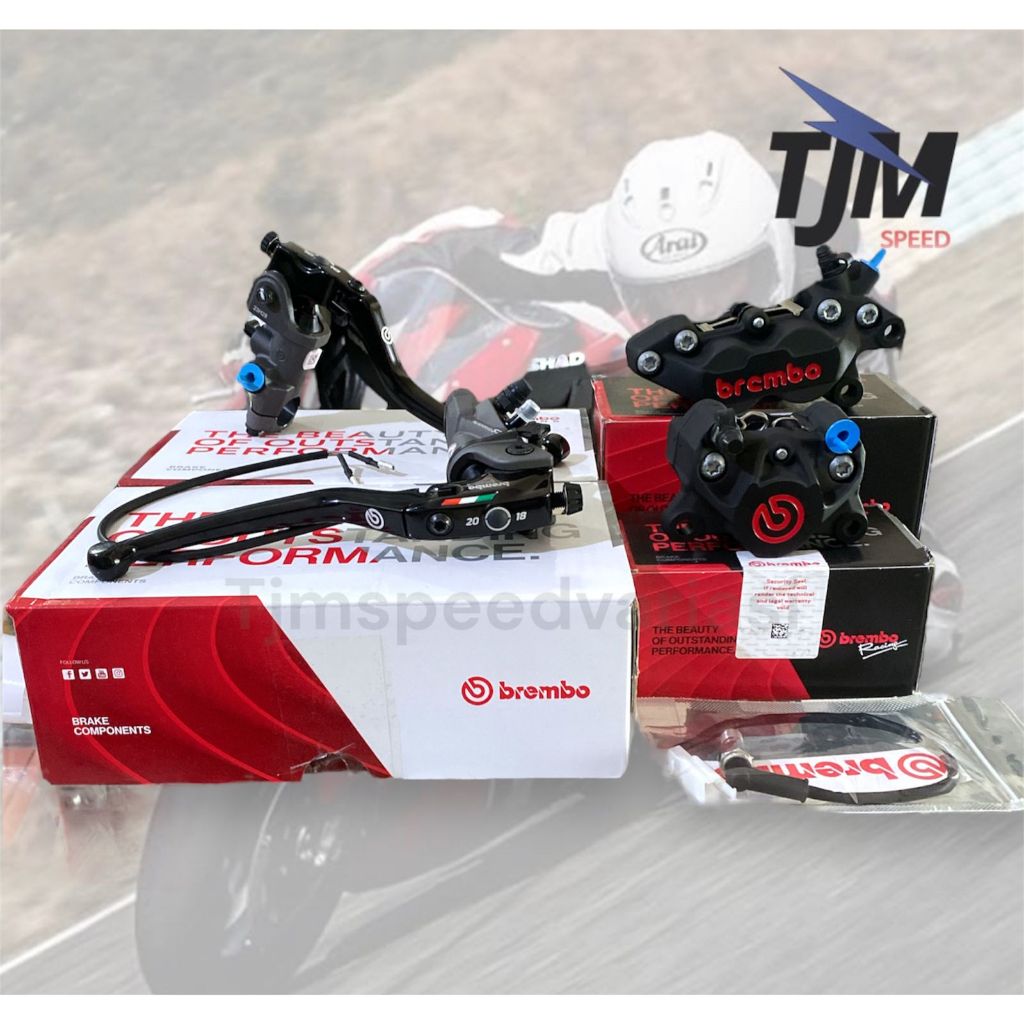 Jual paket kaliper brembo p2 p4 ori italy + master rem rcs 15 corsacorta dan rcs 14 kiri ori ...