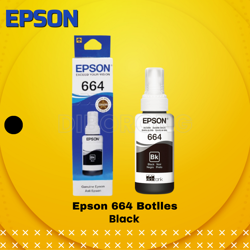 Jual Tinta Refill Printer EPSON INK 664 Black Ori | Shopee Indonesia