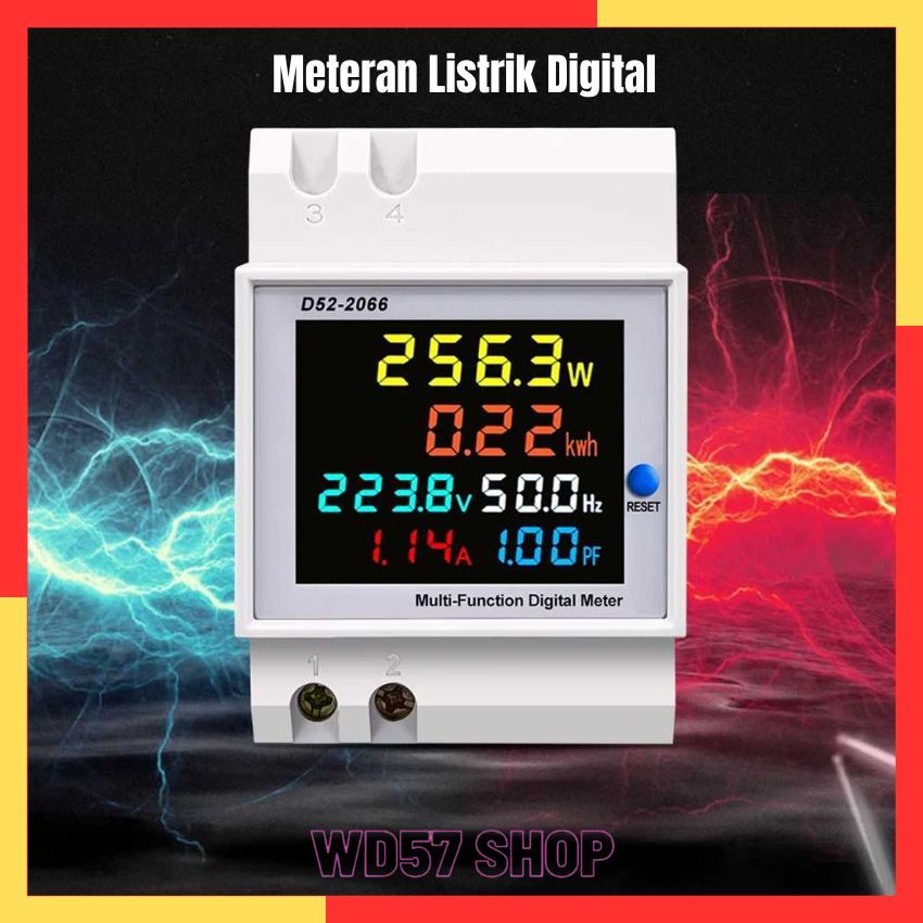 Jual Meteran Listrik Digital LCD Display Din Rail Single Phase 300V ...