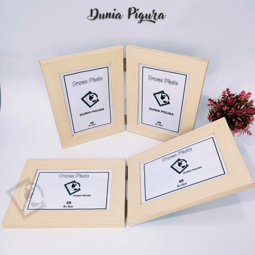 Jual Bingkai Foto 6R Lipat Minimalis PAKAI KACA / FRAME LIPAT | Shopee ...