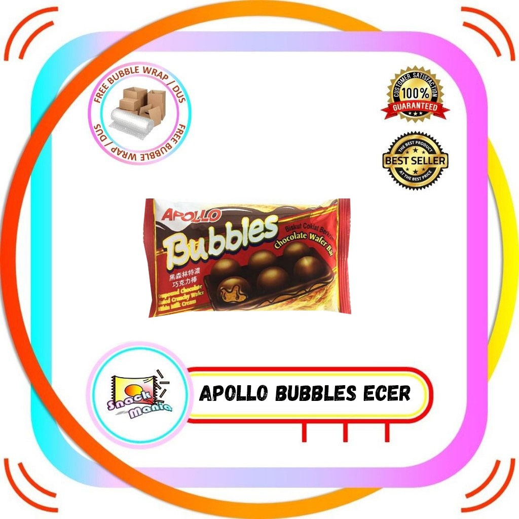Jual Apollo Bubbles Chocolate Biskuit Coklat ~ 32 gr | Shopee Indonesia