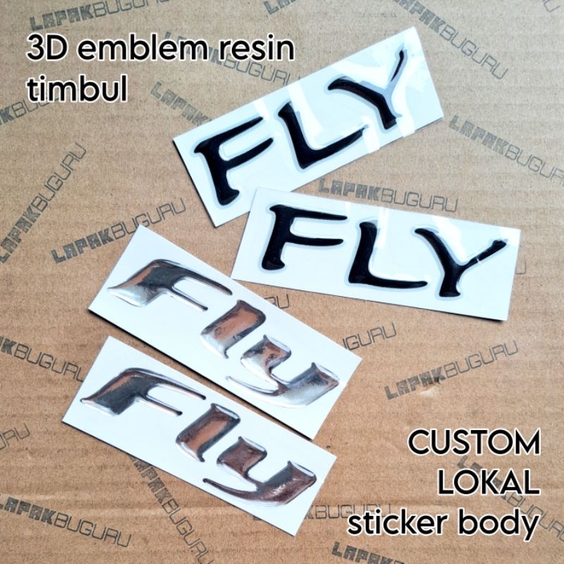 Jual PIAGGIO FLY 125CC 150CC 3D EMBLEM STICKER BODY RESIN TIMBUL LOKAL ...