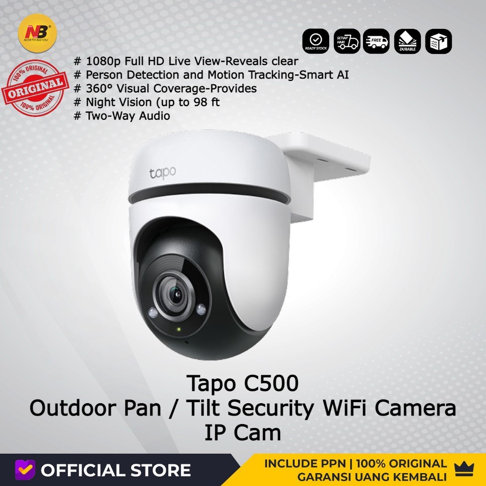 Jual Tapo C500 Outdoor Pan / Tilt Security WiFi ip Camera cctv | Shopee Indonesia