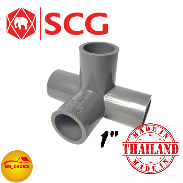 Jual TEE 4 WAY 90° 1 INCH 4 WAY SIDE TEE 1" SCG T EMPAT CABANG 1" SCG ...