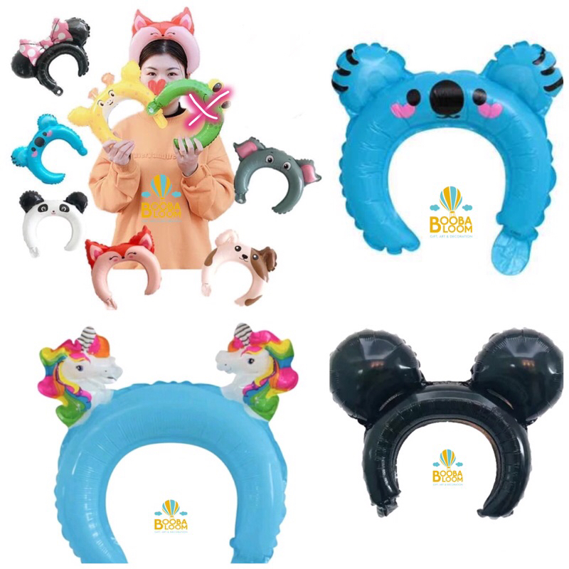 Jual Balon Foil Bando/Foil Hiasan Kepala Karakter Unik Unicorn/Minnie ...