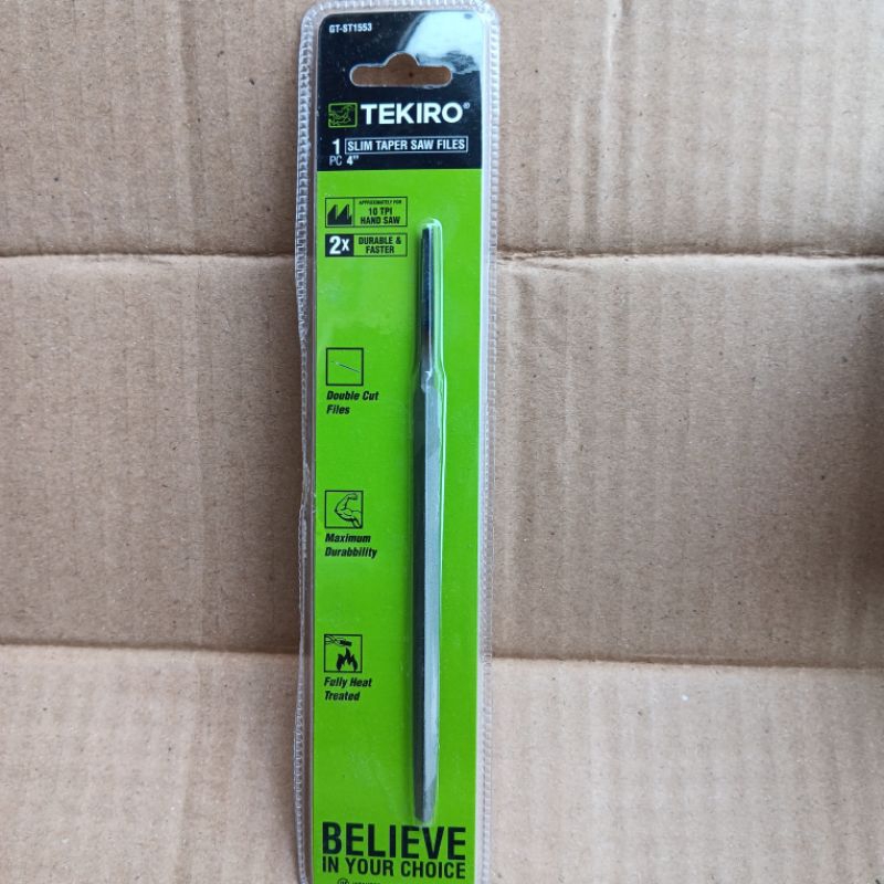 Jual Tekiro Kikir gergaji kayu 4 inch Slim taper saw files | Shopee ...