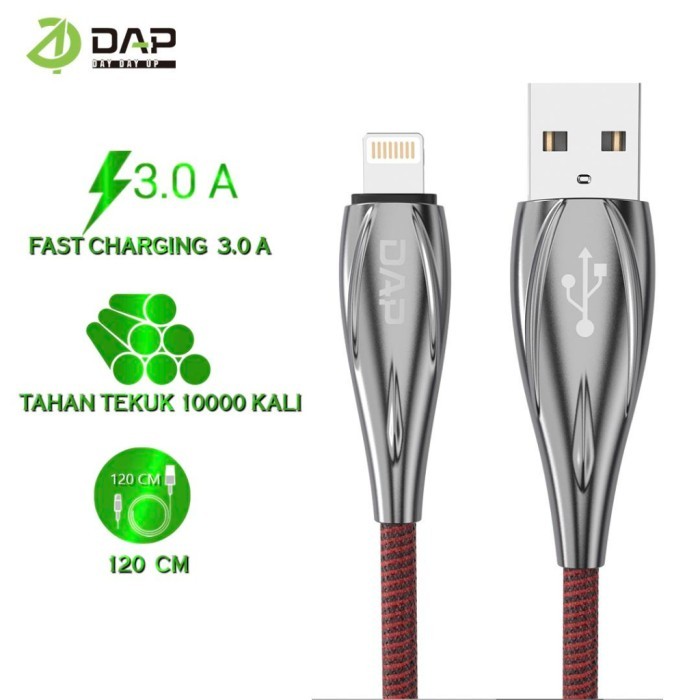 Jual Kabel Data Lightning 1200CM DAP D-X120L Kabel Lightning Fast ...