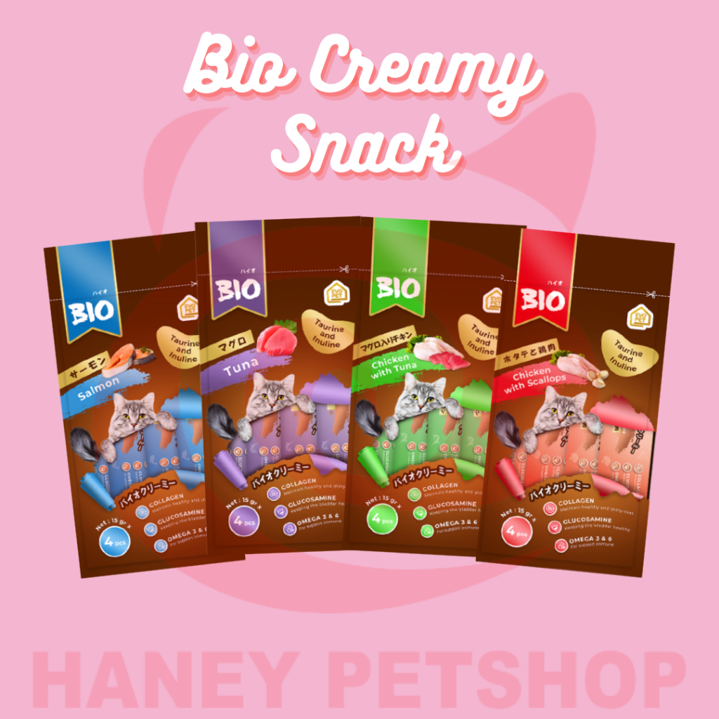 Jual Bio Creamy Snack Kucing | Tuna Chicken Salmon Scallop | Snack Bio ...