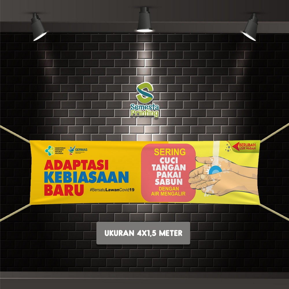 Jual CETAK SPANDUK KAIN SATIN IMPORT UKURAN 4m X 1,5m CUSTOM FULL PRINT ...