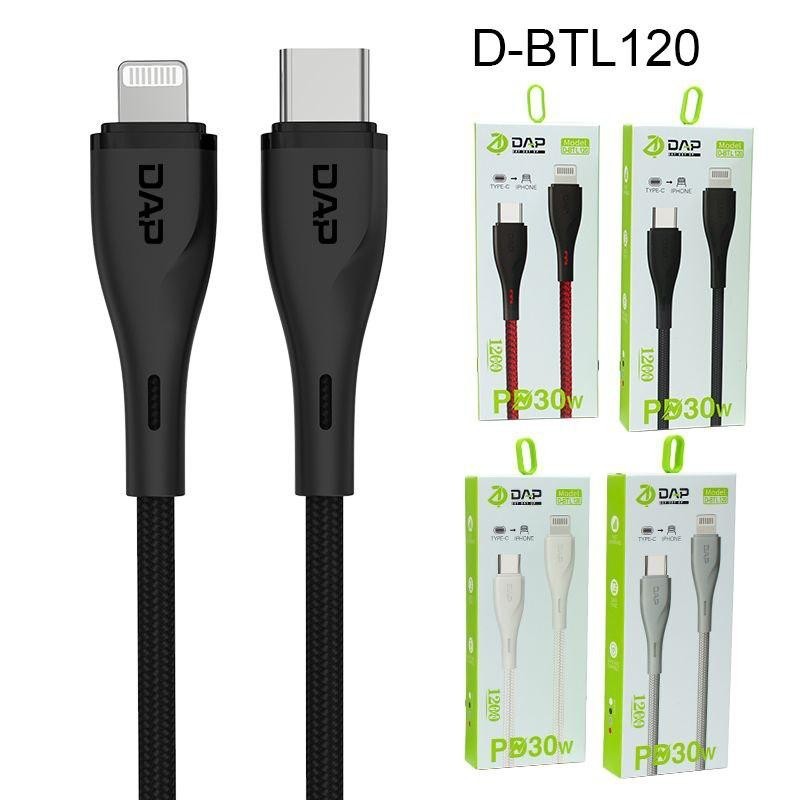 Jual Kabel Data C to Lightning 1200CM DAP D-BTL120 Kabel PD C to ...