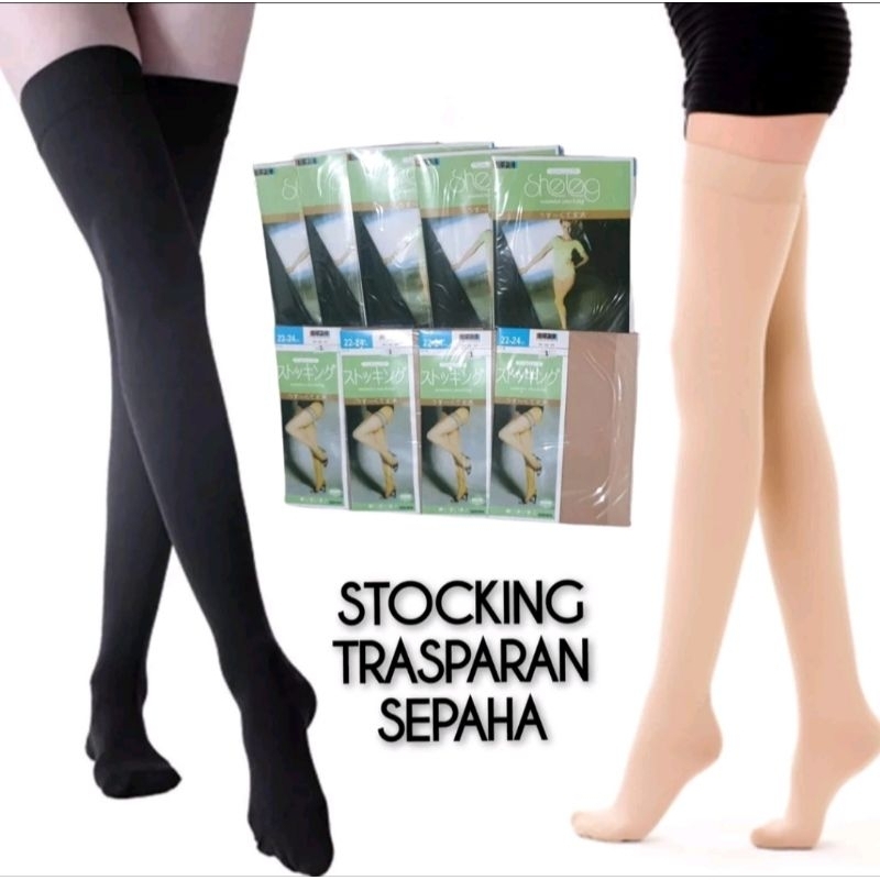 Jual Sepasang Stocking Sheleg Batas Paha | Shopee Indonesia