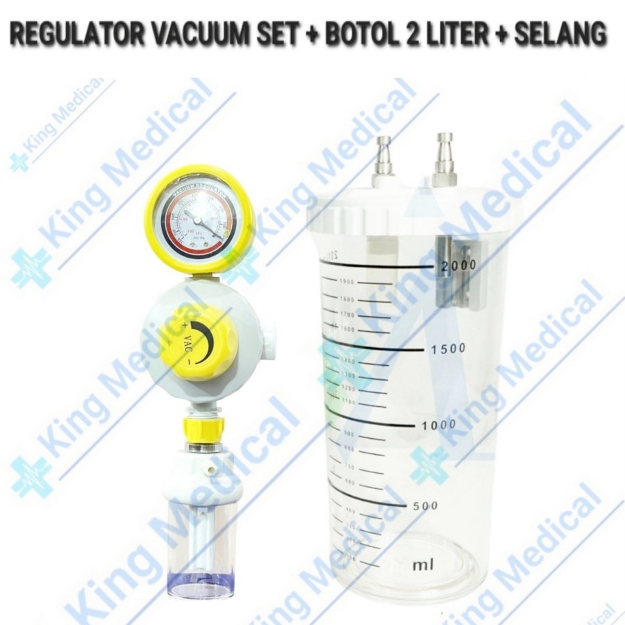 Jual Vacuum Regulator Suction Jar 2L Set (Regulator & Bottle 2 L Liter ...
