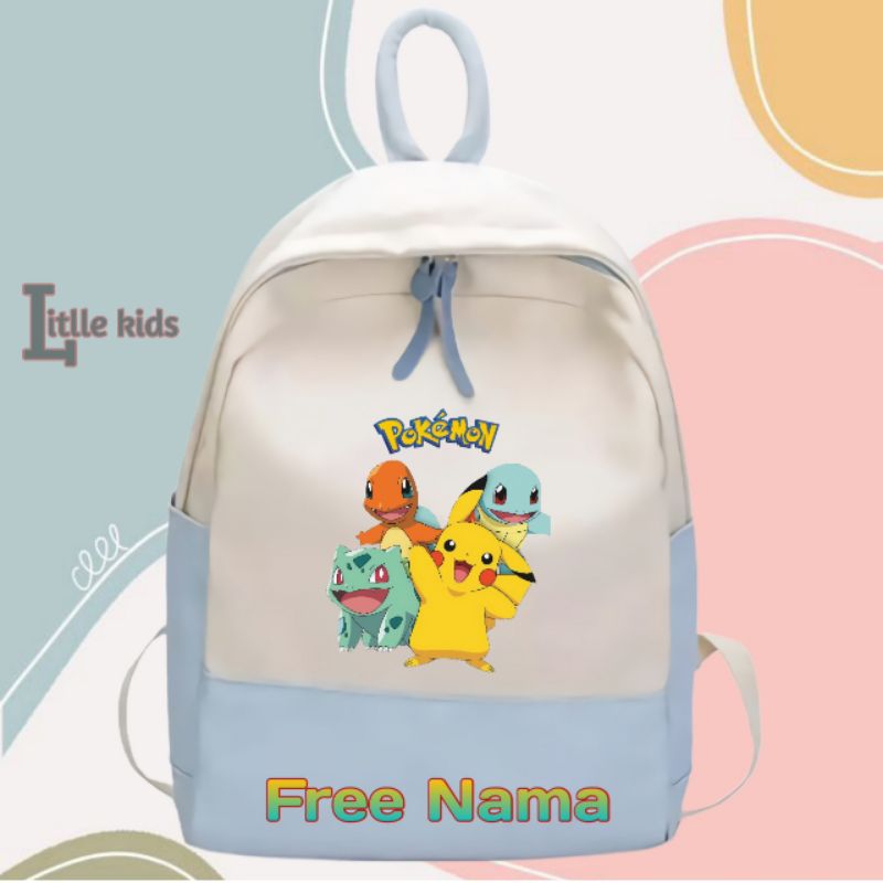 Jual Tas costum untuk anak pokemon,free nama | Shopee Indonesia