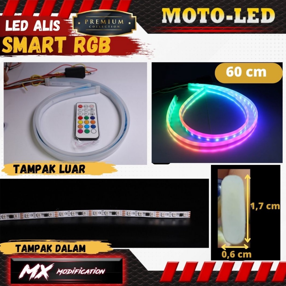 Jual Terjamin LED ALIS SMART RGB 60 CM (REMOTE) RUNNING SEIN .,,.,., | Shopee Indonesia