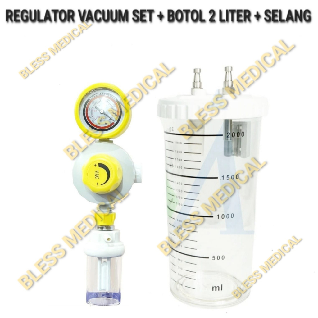 Jual Vacuum Regulator Suction Jar 2L Set (Regulator & Bottle 2 L Liter ...