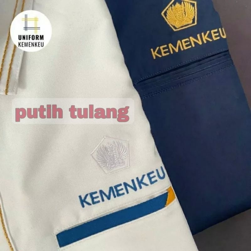 Jual ( putih tulang ) Seragam Kemeja Khusus Kementrian Keuangan ...