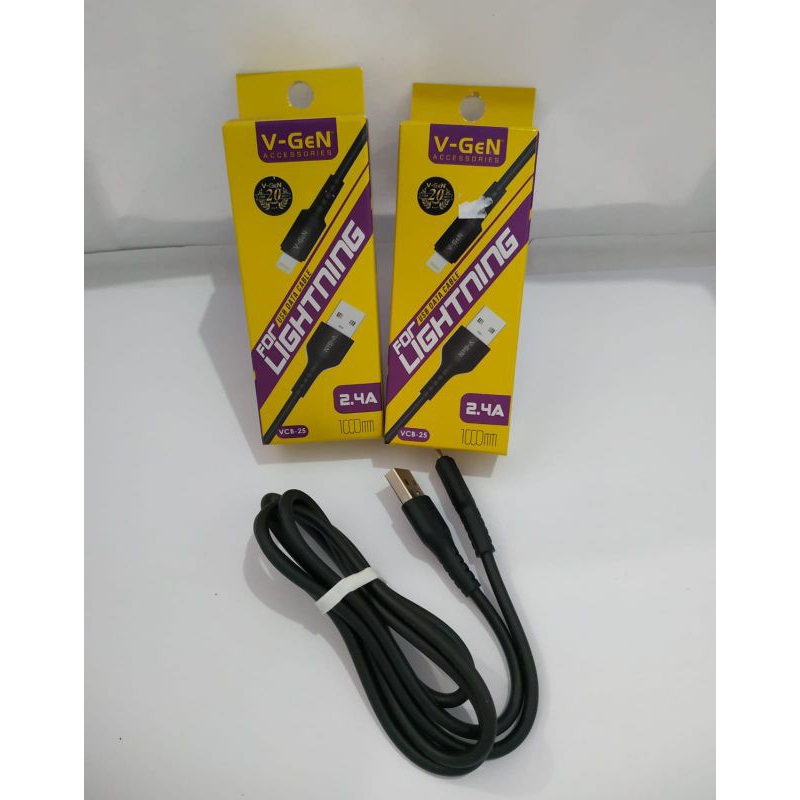 Jual Kabel data iPhone VCB-25 V-Gen (2.4 A) | Shopee Indonesia