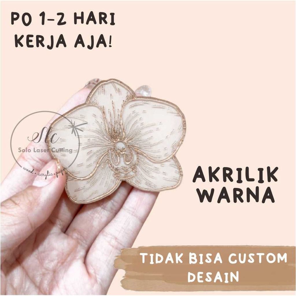 Jual CHIPBOARD ORCHID FLOWER ACRYLIC BUNGA ANGGREK AKRILIK PHALAENOPSIS ...