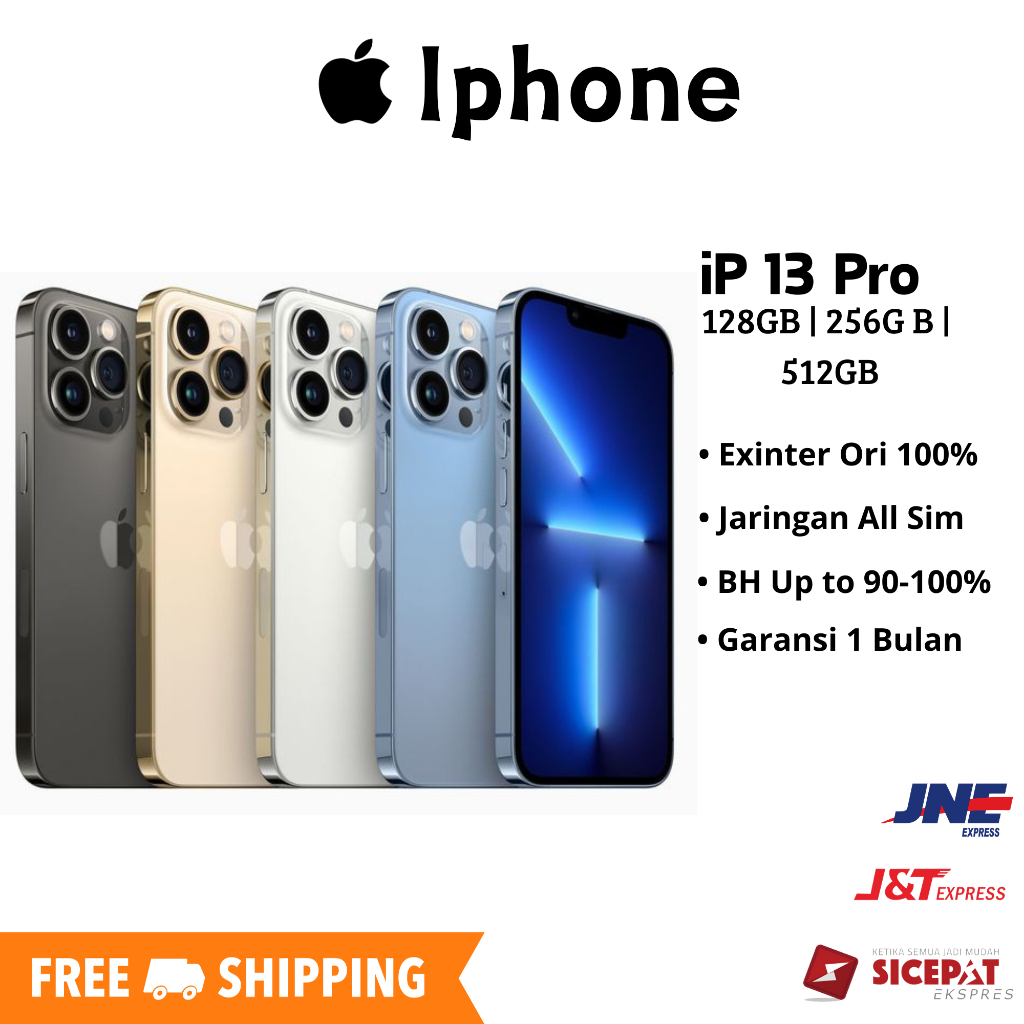 Jual iPhone 13 PRO 128GB/256GB Original Mulus Good Conditions Fullset Second Like New | Shopee ...