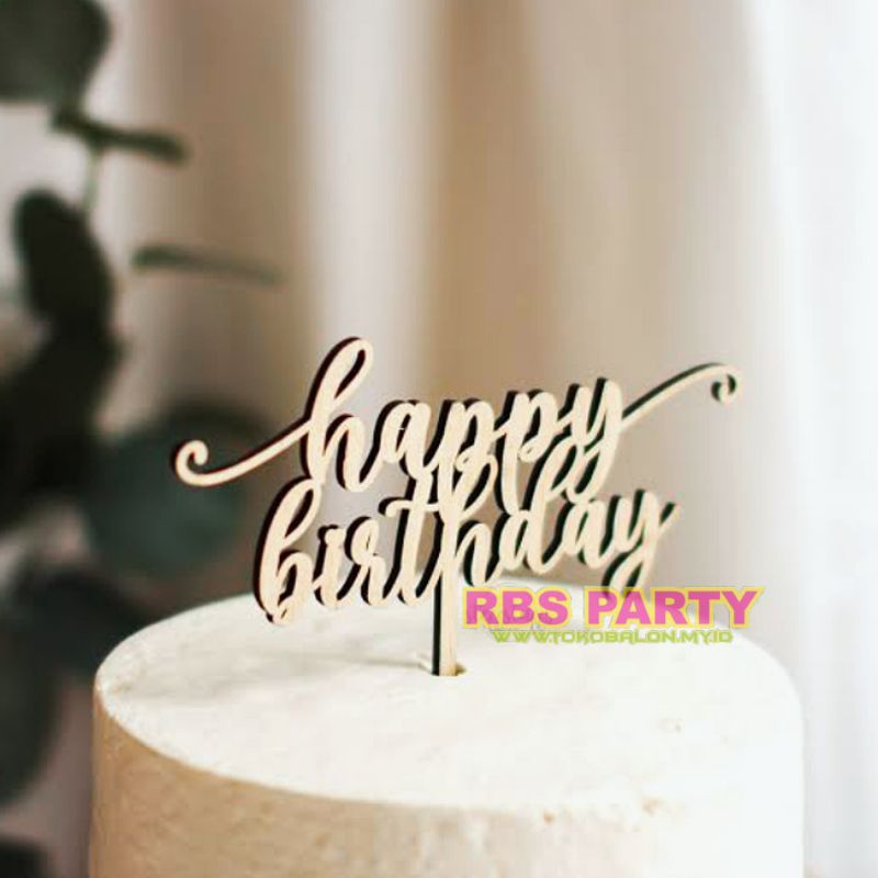 Jual Cake Topper Mini Tusukan Kue Ulang Tahun Topper Cake Happy ...