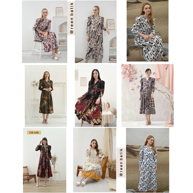 Jual Midi Dress Batik Lengan Panjang, 258 ATK / 258 COD / 258 BNI / 258 ...