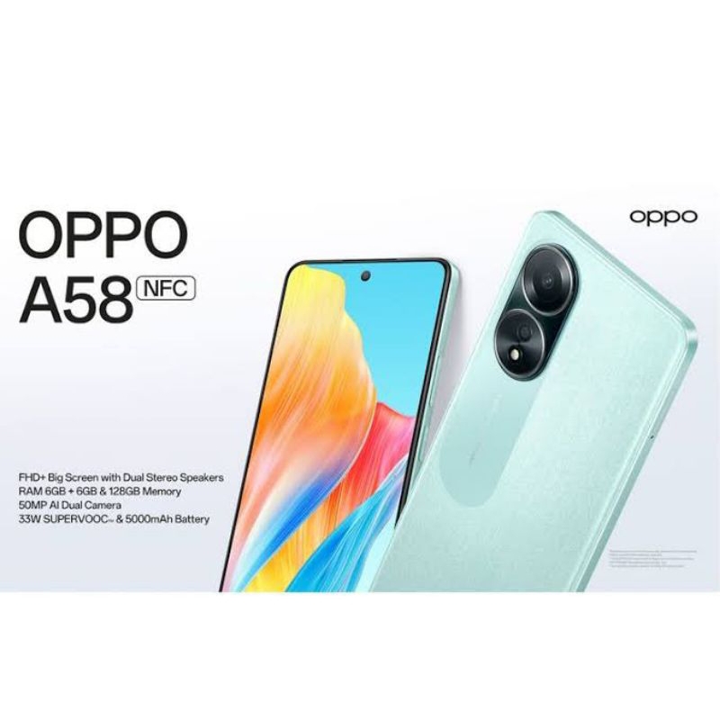 Jual Oppo A58 (NFC) Ram 6+6/128gb - Ram 8+8/128gb Garansi Resmi Oppo ... Jual Oppo A58 (NFC) Ram 6+6/128gb - Ram 8+8/128gb Garansi Resmi Oppo ...