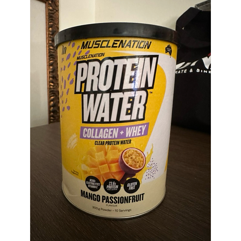 Jual Musclenation Protein clean water + collagen Mango passionfruit ...