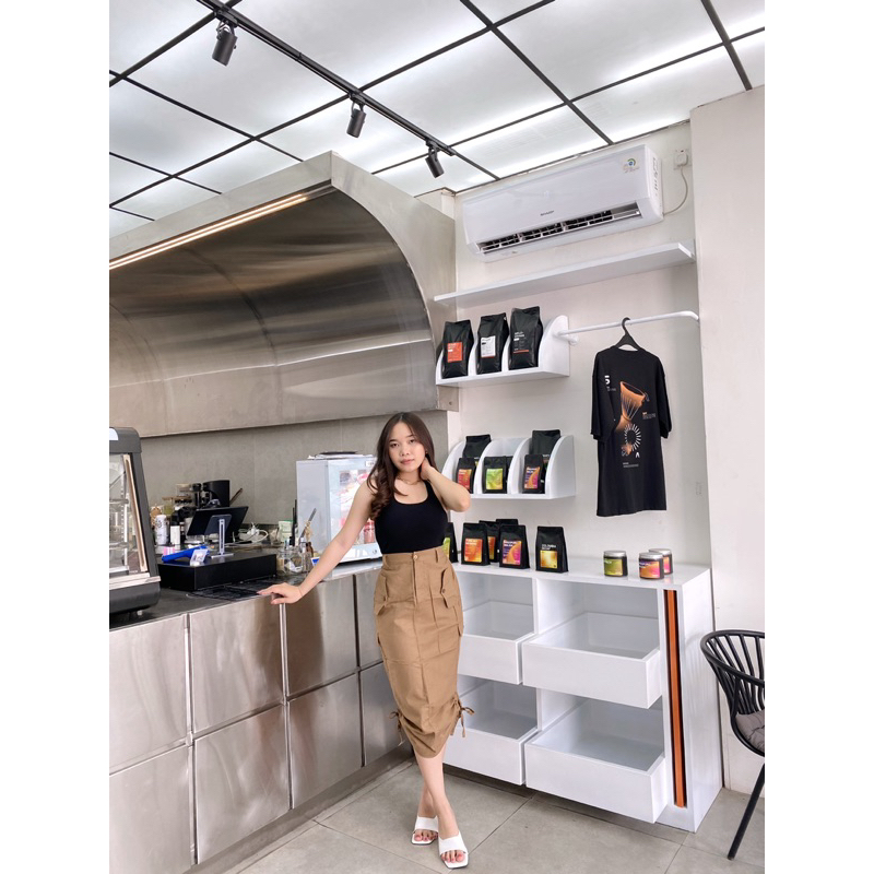 Jual Rok Linen Cargo Panjang | Shopee Indonesia