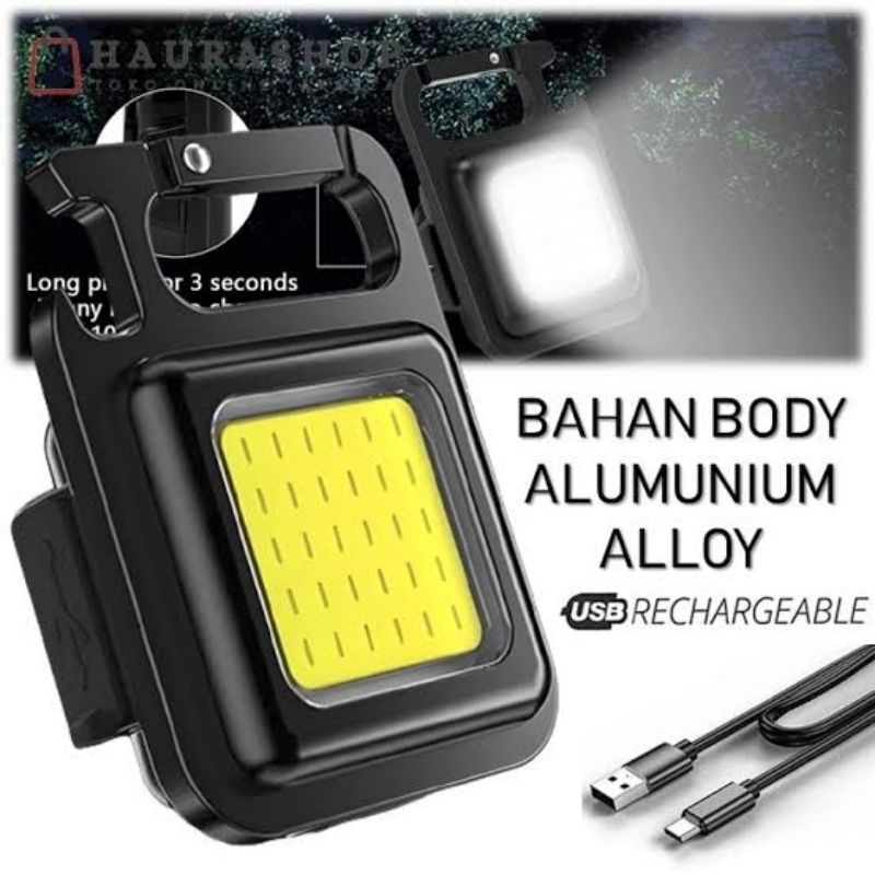 Jual Lampu senter mini LED portable keychain magnetic multifungsi ...