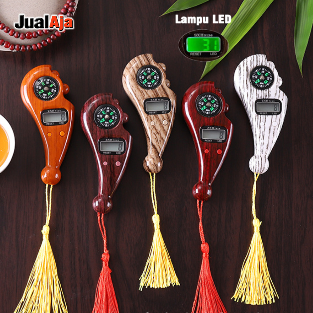 Jual Tasbih Digital Motif Kayu Kompas Lampu LED Alat Dzikir | Shopee ...