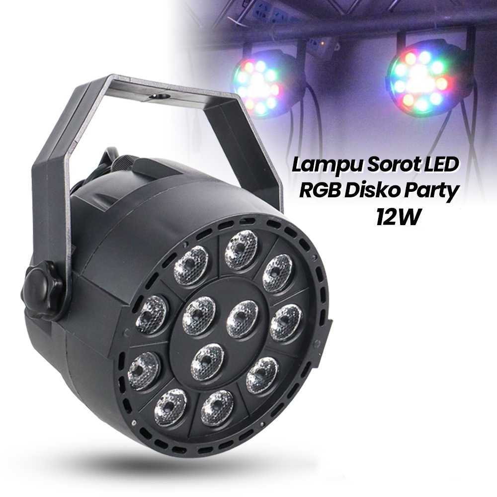 Jual lampu disko PAR 12 led RGBW 8CH dmx 512-lampu sorot DJ karaoke bar | Shopee Indonesia