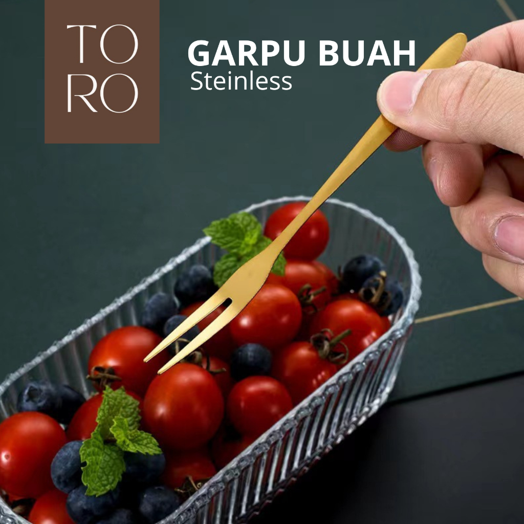 Jual TORO - GARPU MINI STAINLESS STEEL | GARPU BUAH DESSERT TUSUKAN ...